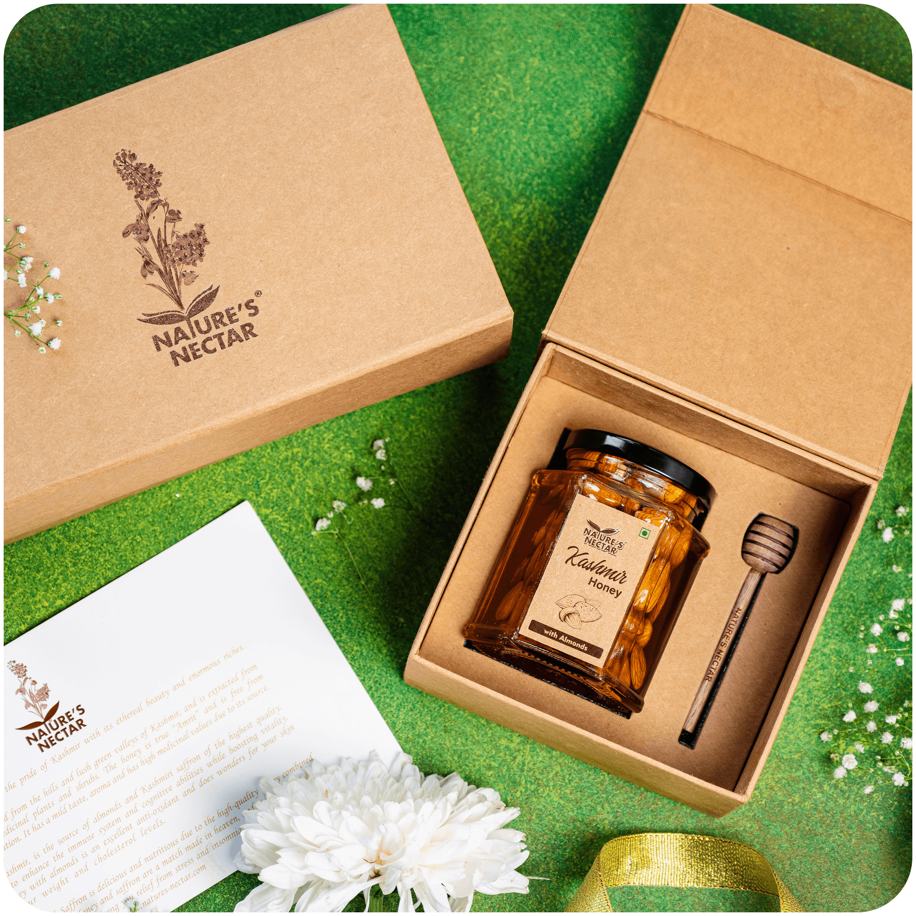 Buy Kashmir Honey with Almonds Gift Pack – Nature's Nectar